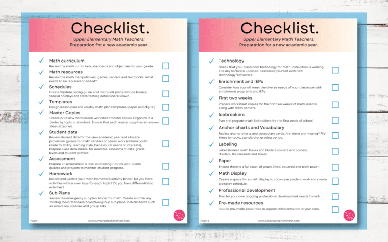Get Ready for Math: 20 Tips to Start the School Year Strong - Jumping ...