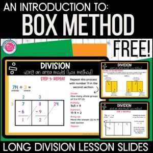 Division Box Method - Jumping Elephant Math